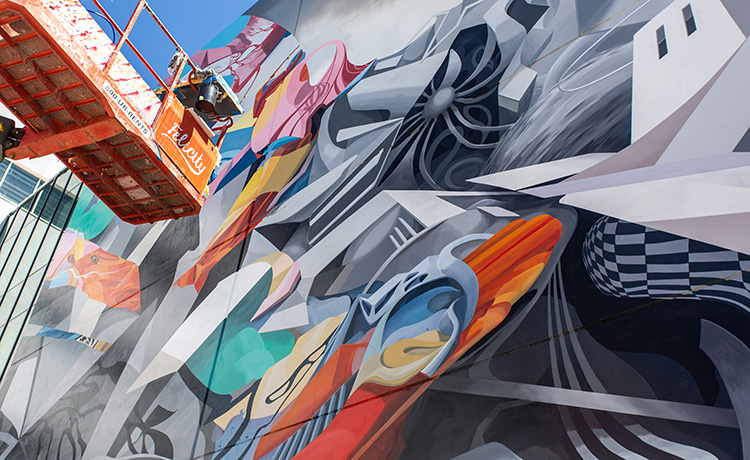 Murals at Rev360 | Anderson Mason Dale Architects
